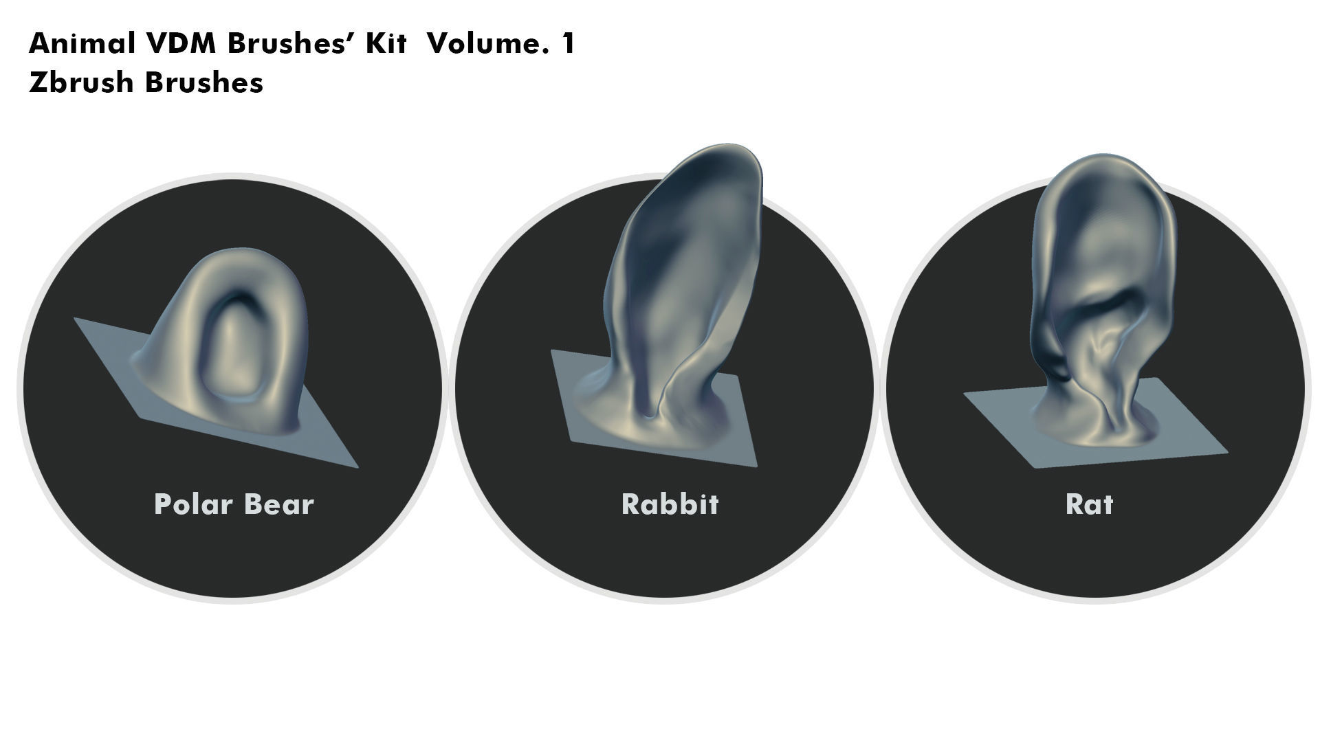Animal VDM brushes volume 1 free 3D model | CGTrader