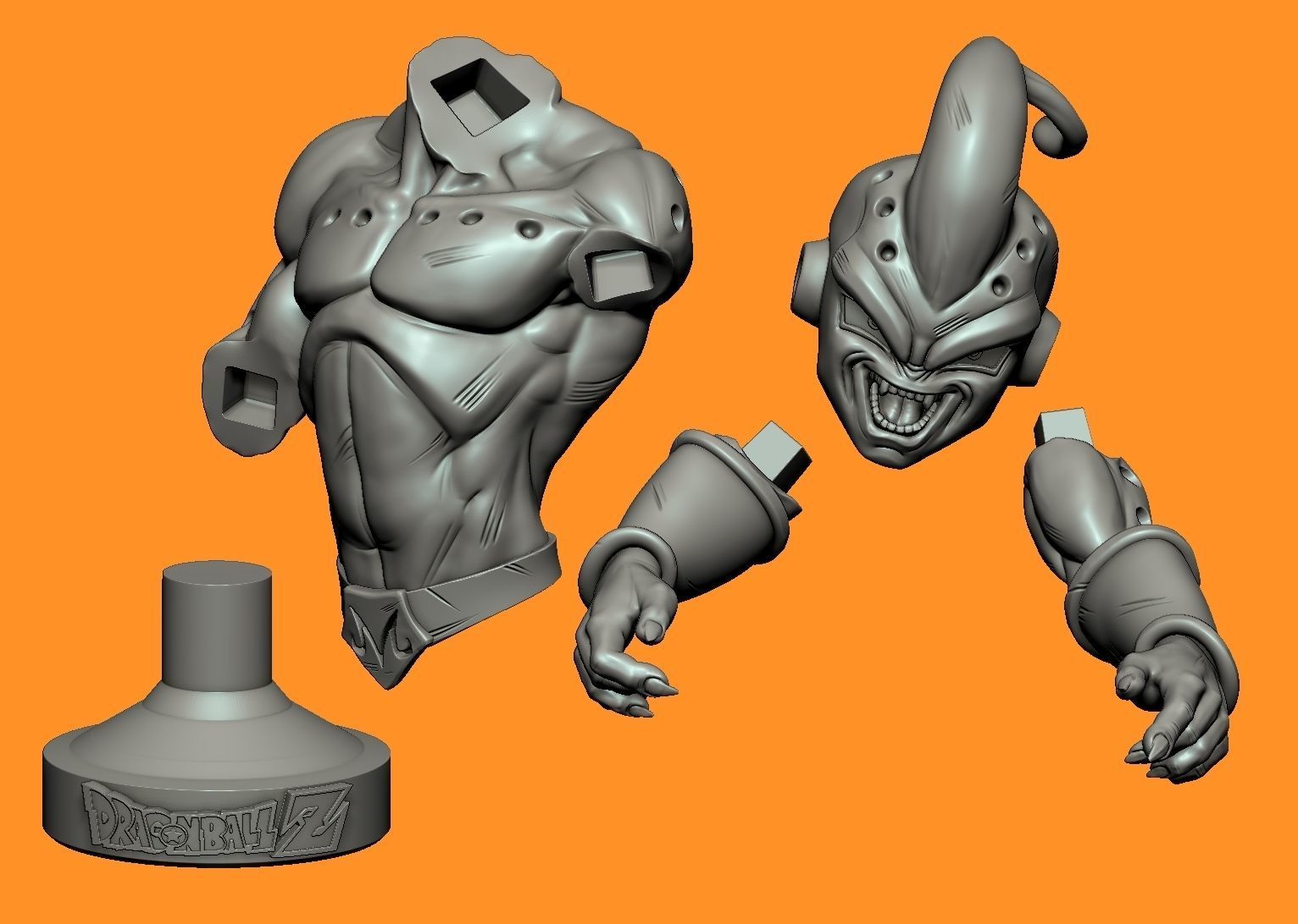 KID BUU DRAGON BALL BUST 3D model 3D printable | CGTrader