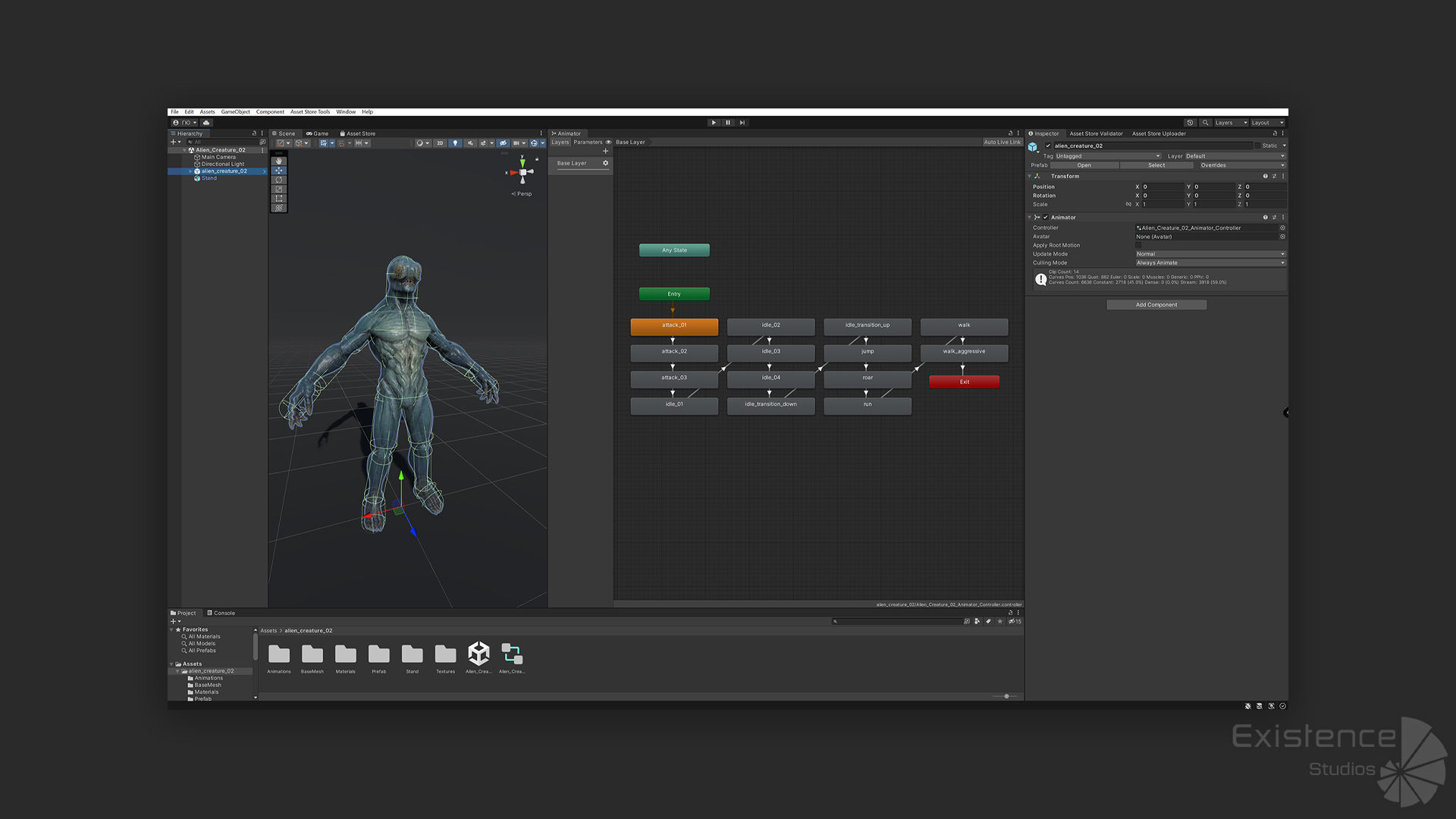 3D model Alien Creature 02 - Stylized Monsters Animation UFO Enemy - 16 ...