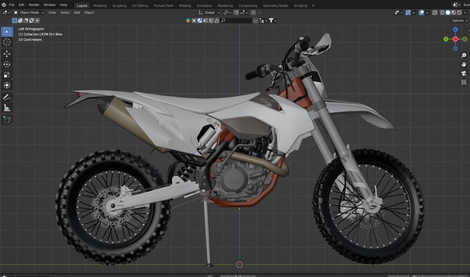 2023 KTM XC-350F 3D model | CGTrader