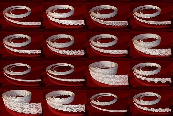 Fabric Vol 32 - Lace Trims Texture | CGTrader