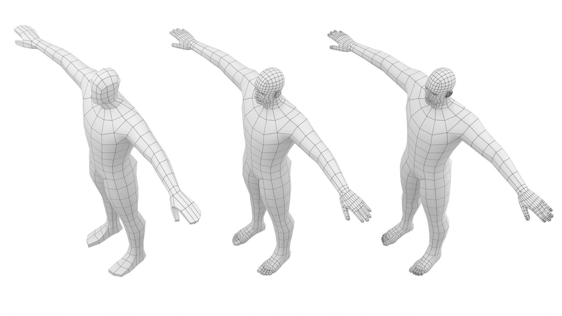 Hero Male in T-Pose Base Mesh 3D model | CGTrader