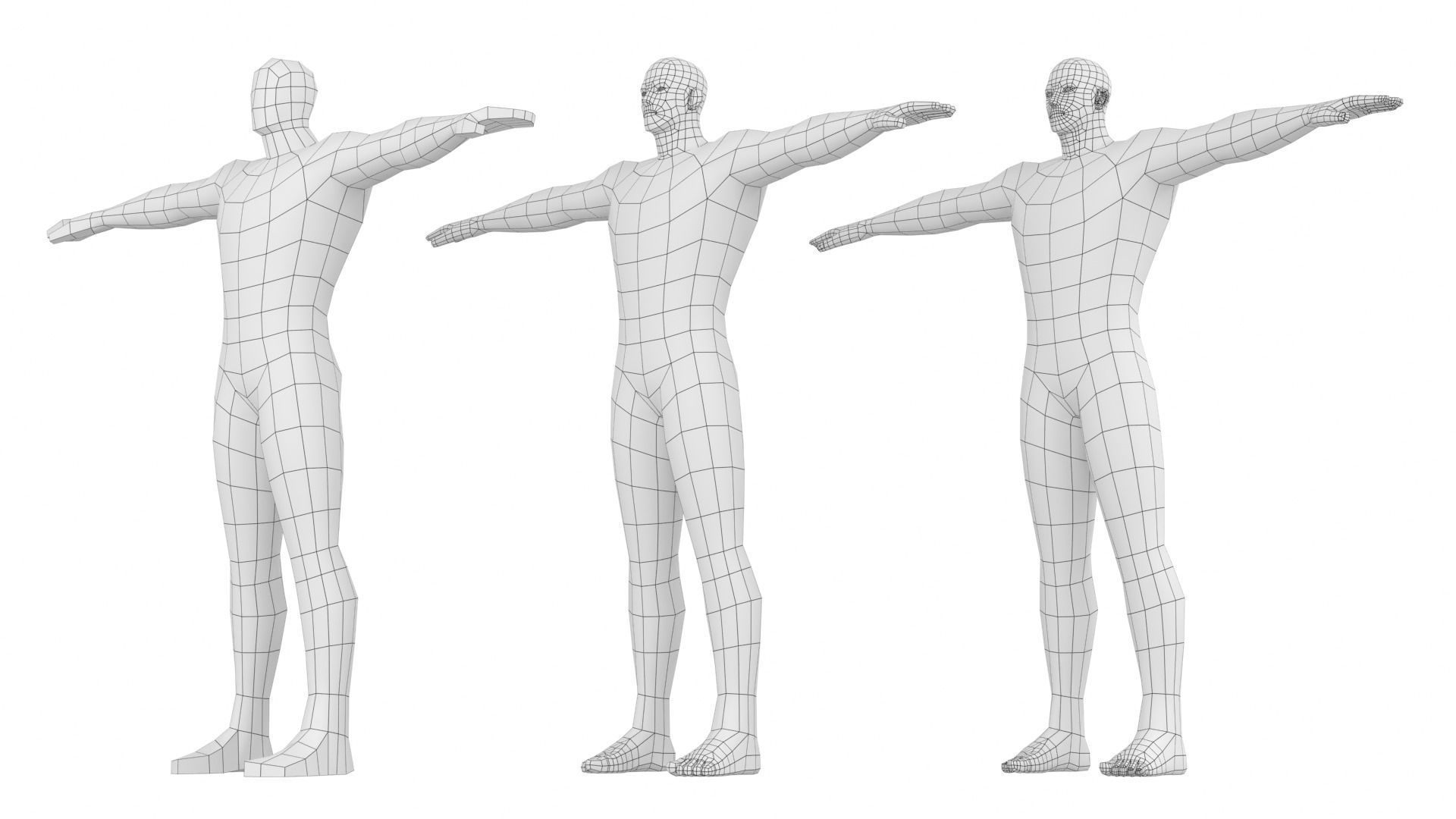 Hero Male in T-Pose Base Mesh 3D model | CGTrader