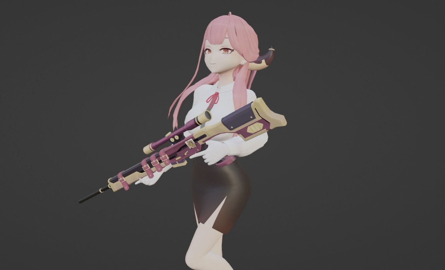 Anime Character - BA Aru 3D model | CGTrader