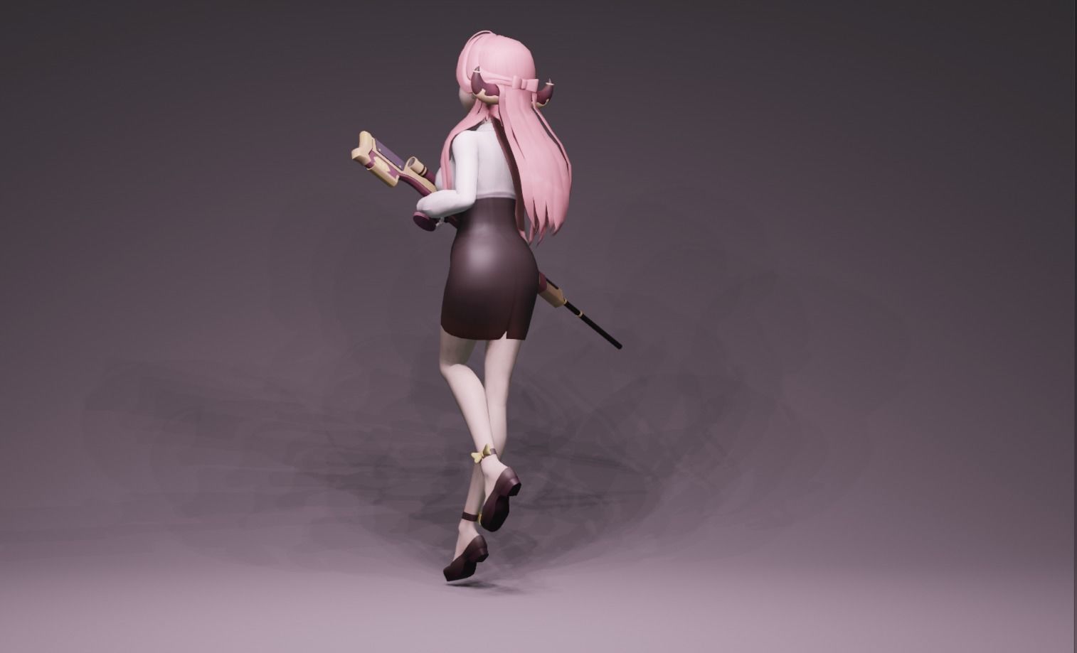 Anime Character - BA Aru 3D model | CGTrader