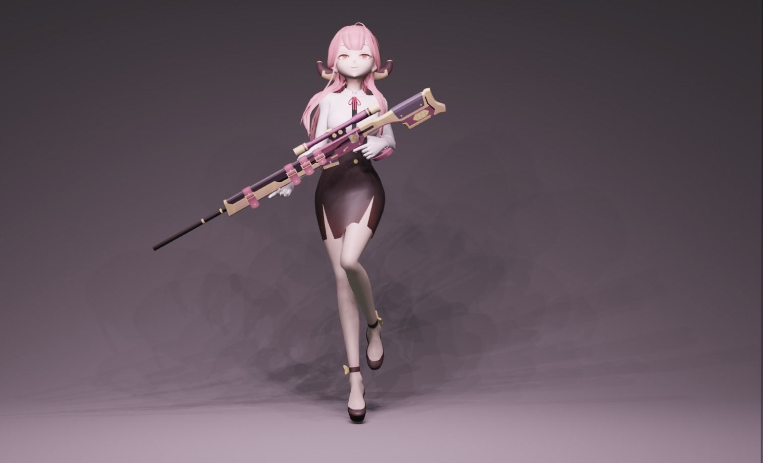 Anime Character - BA Aru 3D model | CGTrader