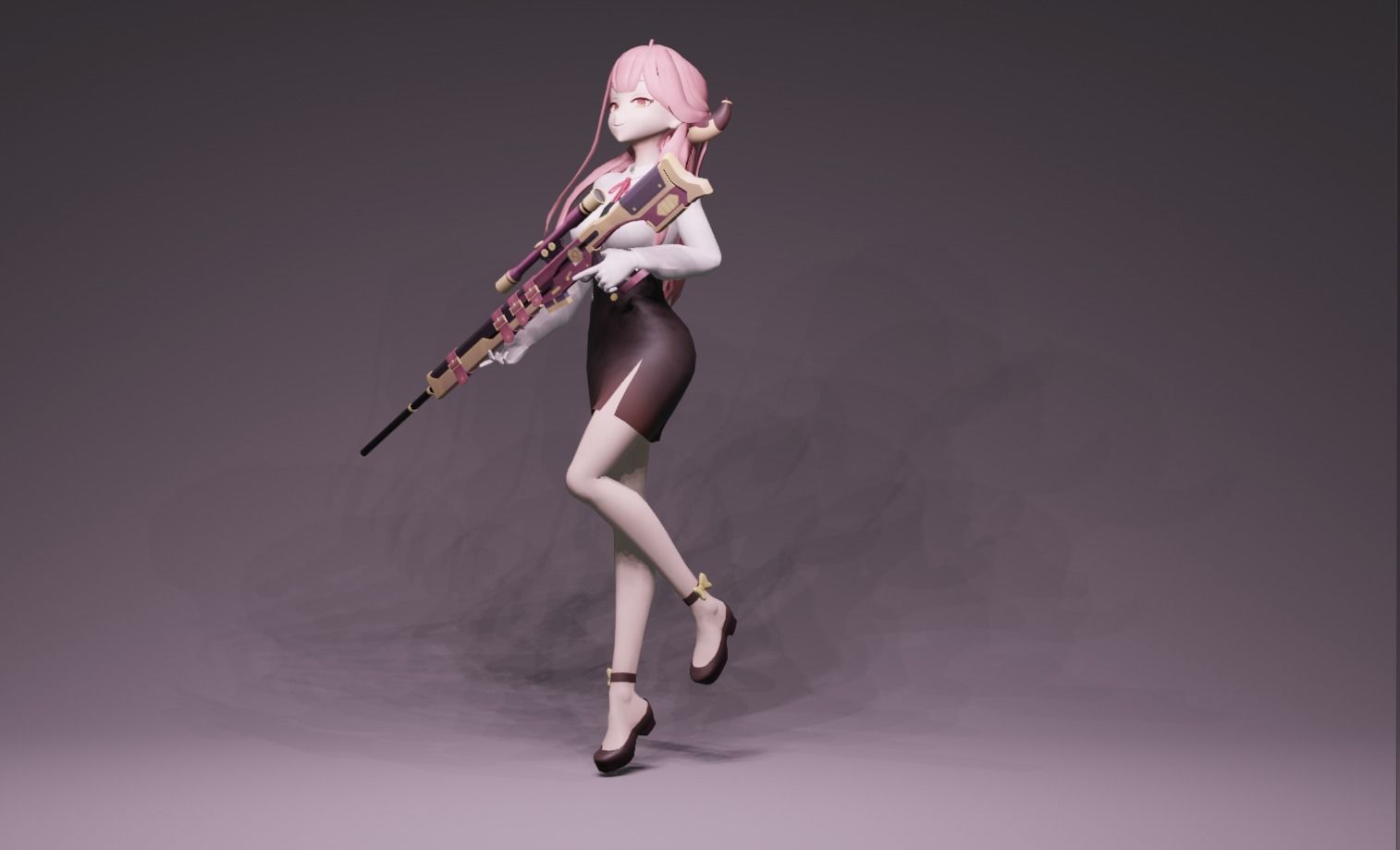 Anime Character - BA Aru 3D model | CGTrader