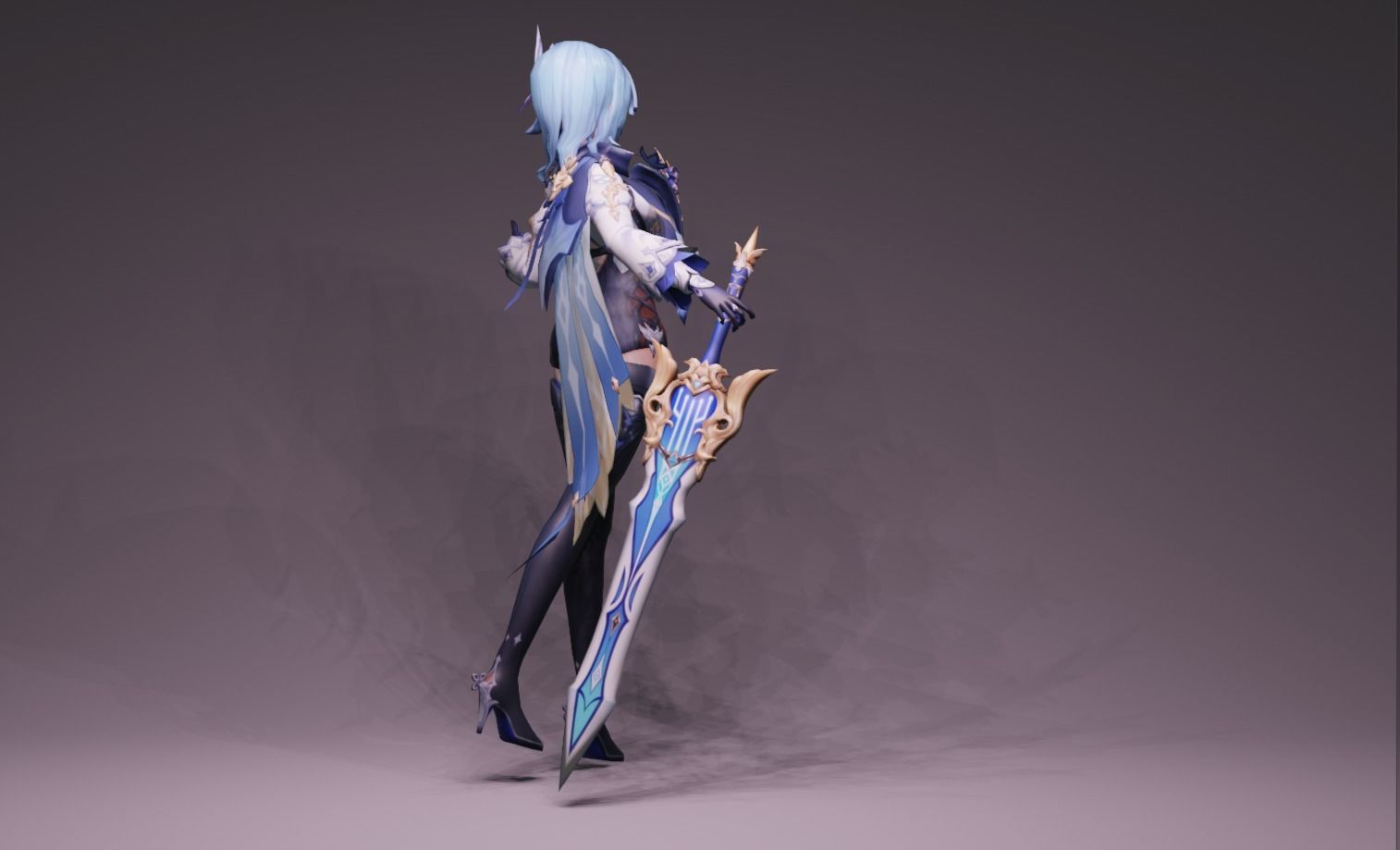 Anime Character - GI Eula 3D model | CGTrader