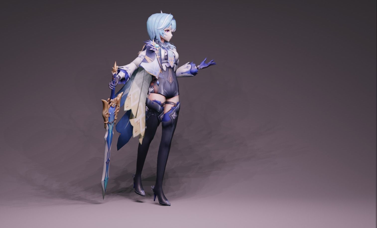 Anime Character - GI Eula 3D model | CGTrader