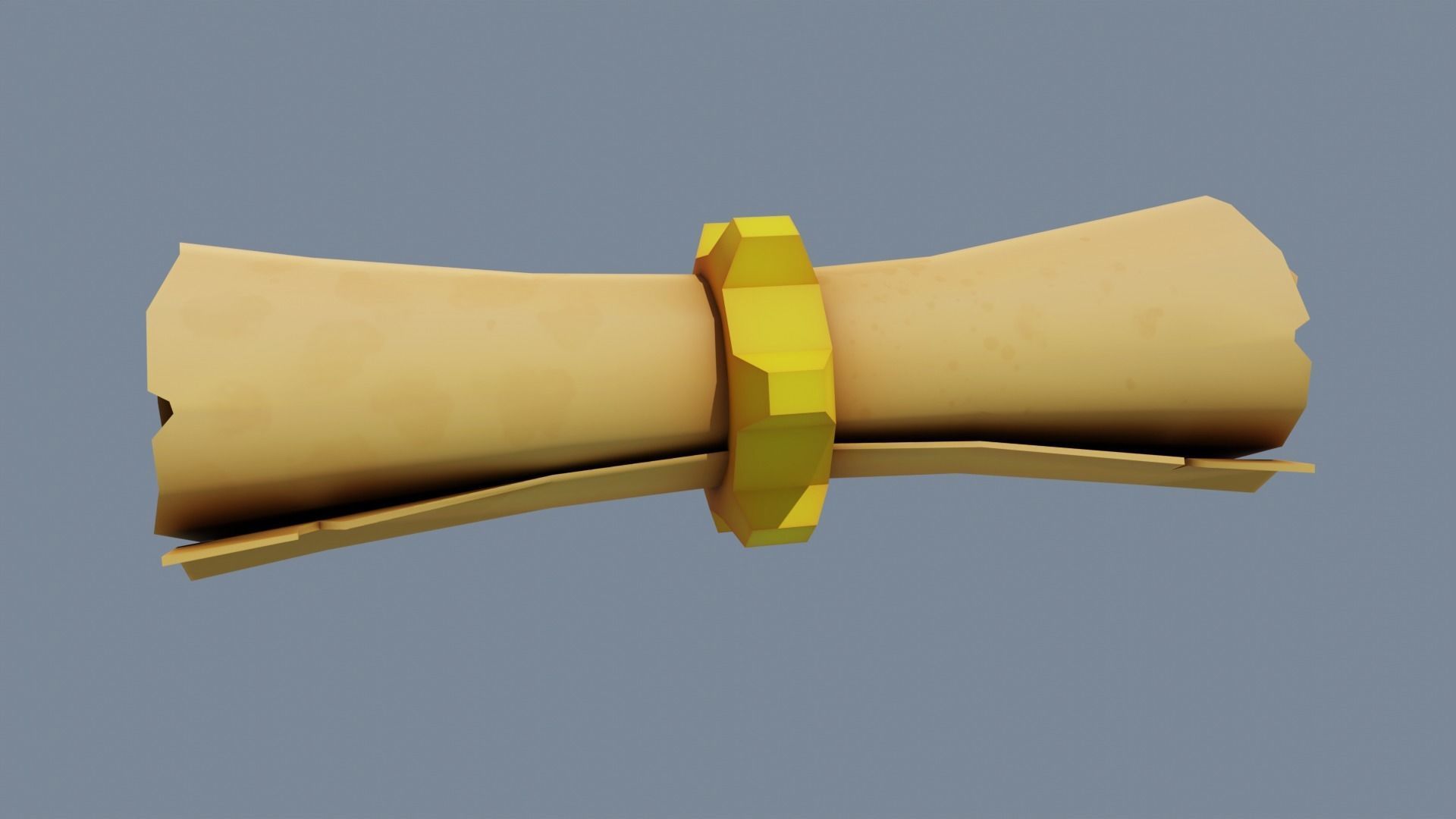 3D model Low poly fantasy scroll VR / AR / low-poly | CGTrader