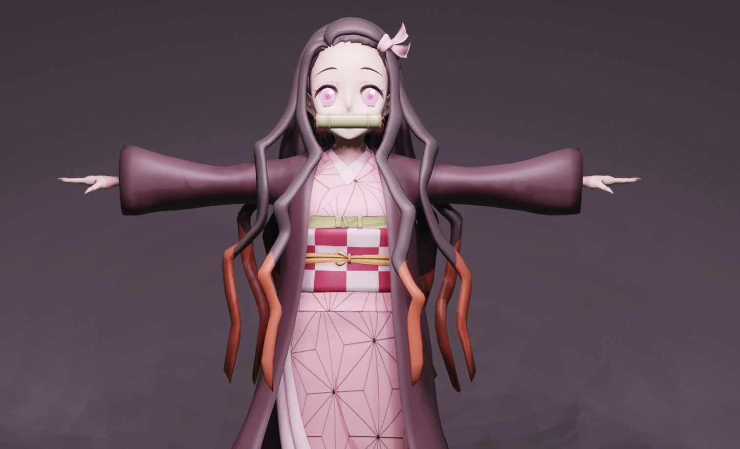 Anime Character - Kamado Nezuko 3D model | CGTrader