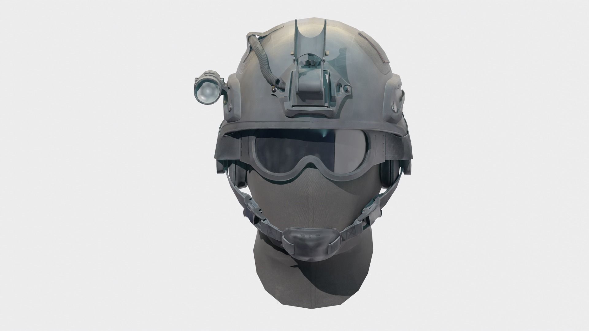 Military helmet with mask 3D model | CGTrader