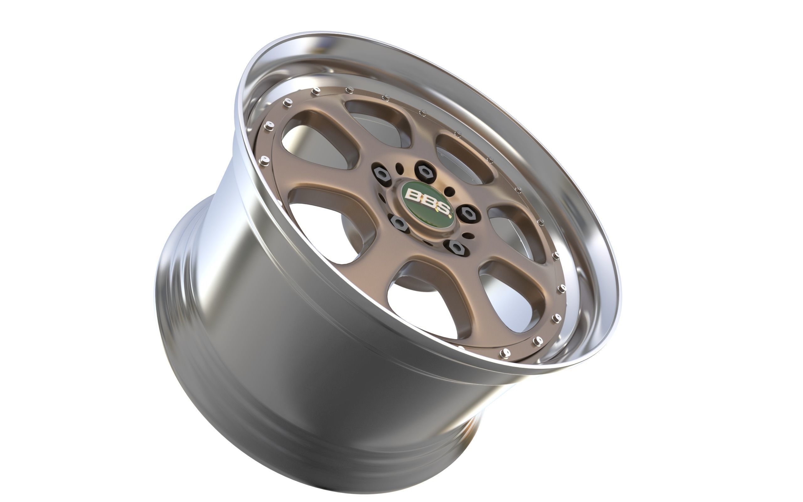 BBS Bugatti costom wheel and stock wheel 3D model | CGTrader