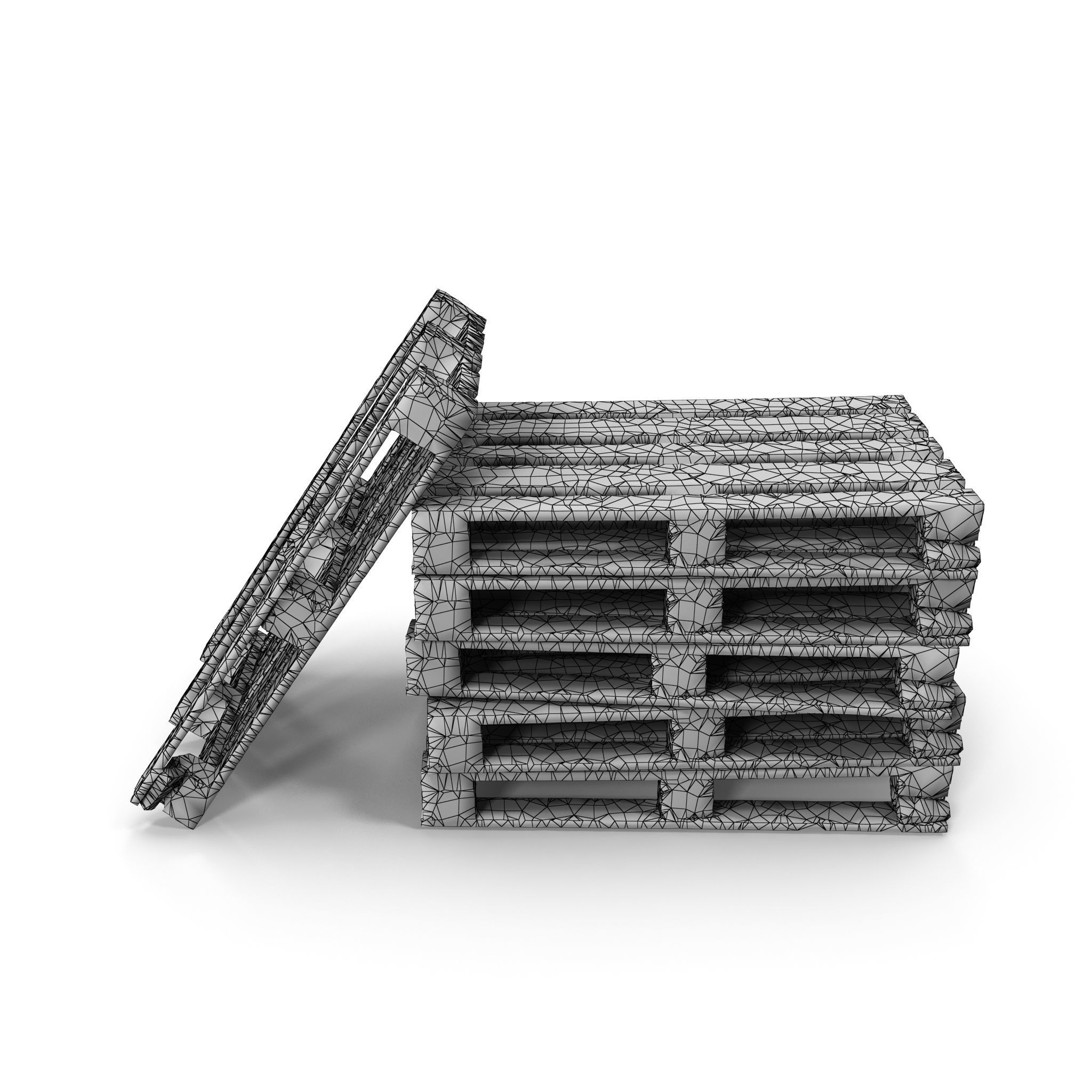 3D model Wooden Pallet Stack VR / AR / low-poly | CGTrader