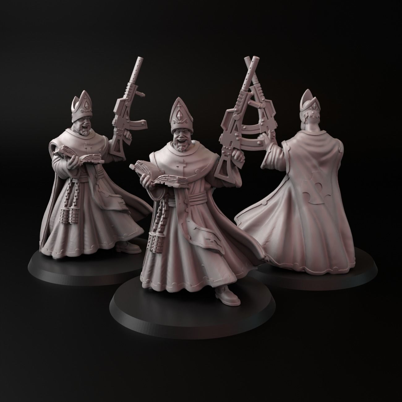 Armed priests 3D model 3D printable | CGTrader
