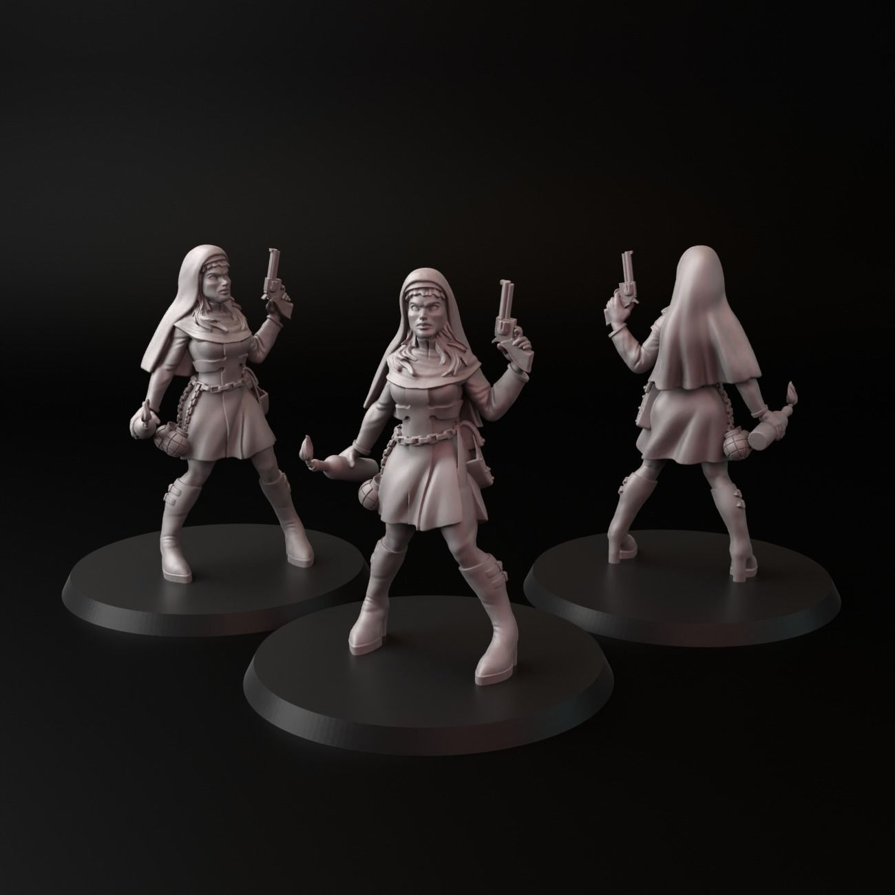 Armed priests 3D model 3D printable | CGTrader
