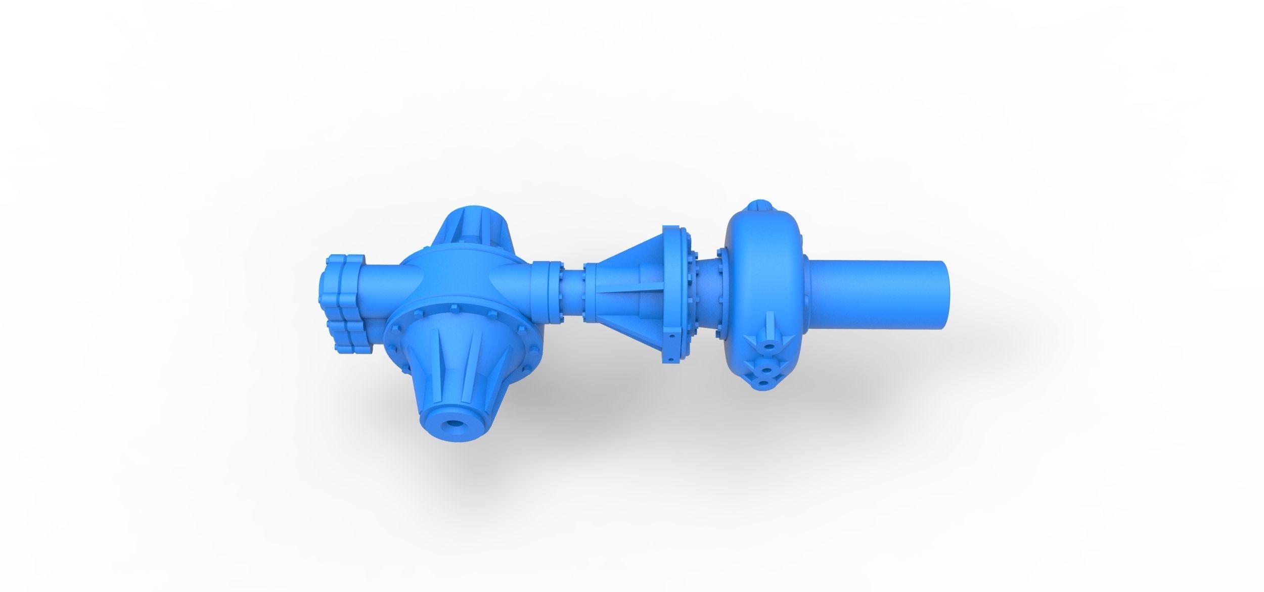 Turbonique Turbo drag axle Scale 1 to 25 3D model 3D printable | CGTrader