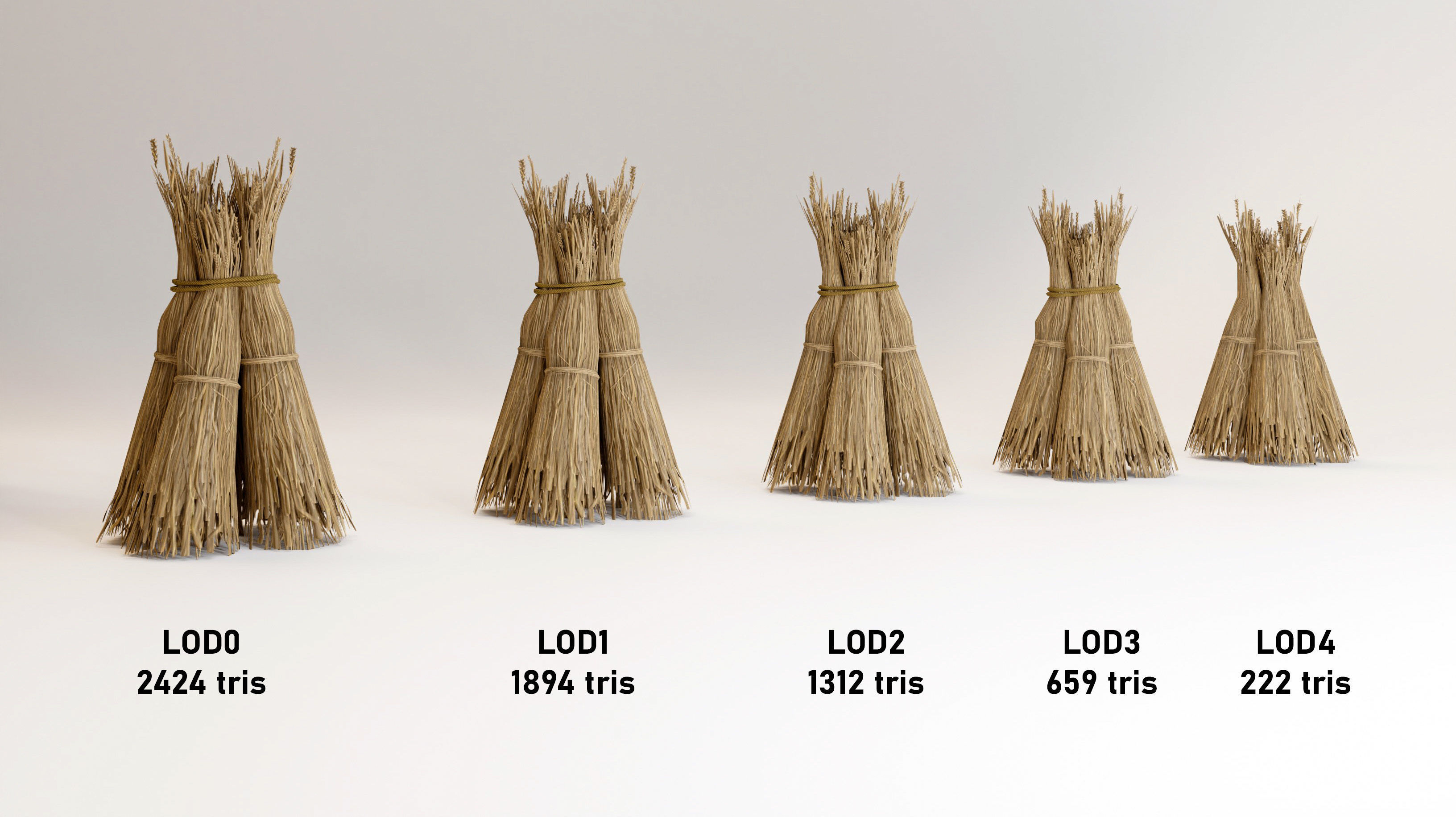 3D model Sheaf of hay VR / AR / low-poly | CGTrader