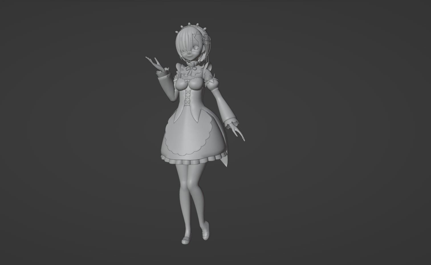 Anime Character - Re Zero 3D model | CGTrader