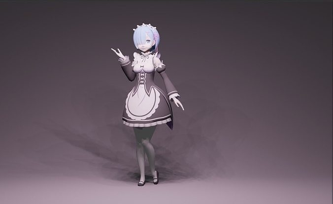 Anime Character - Re Zero 3D model | CGTrader