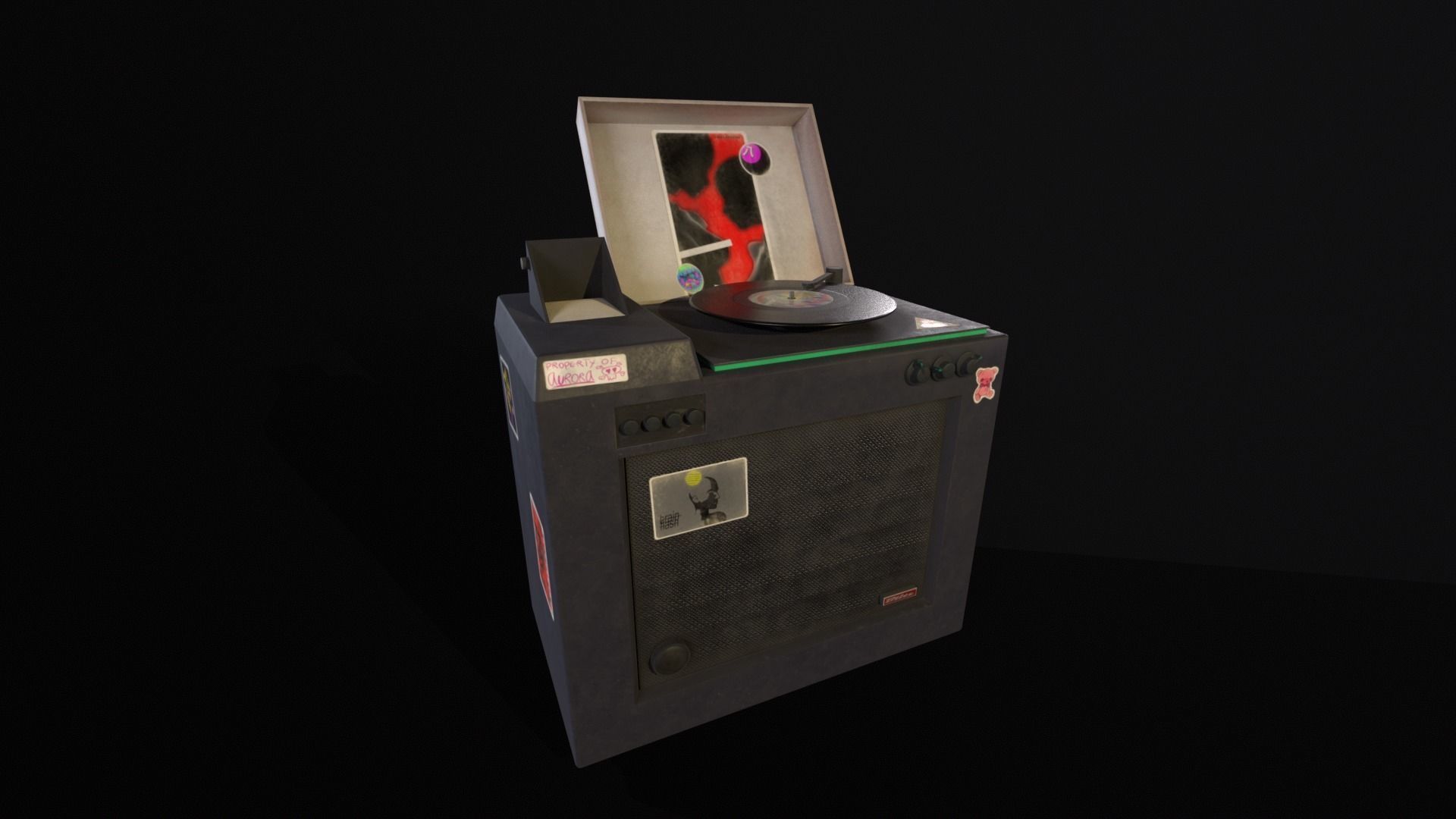 3D model Cyberpunk Record Player VR / AR / low-poly | CGTrader