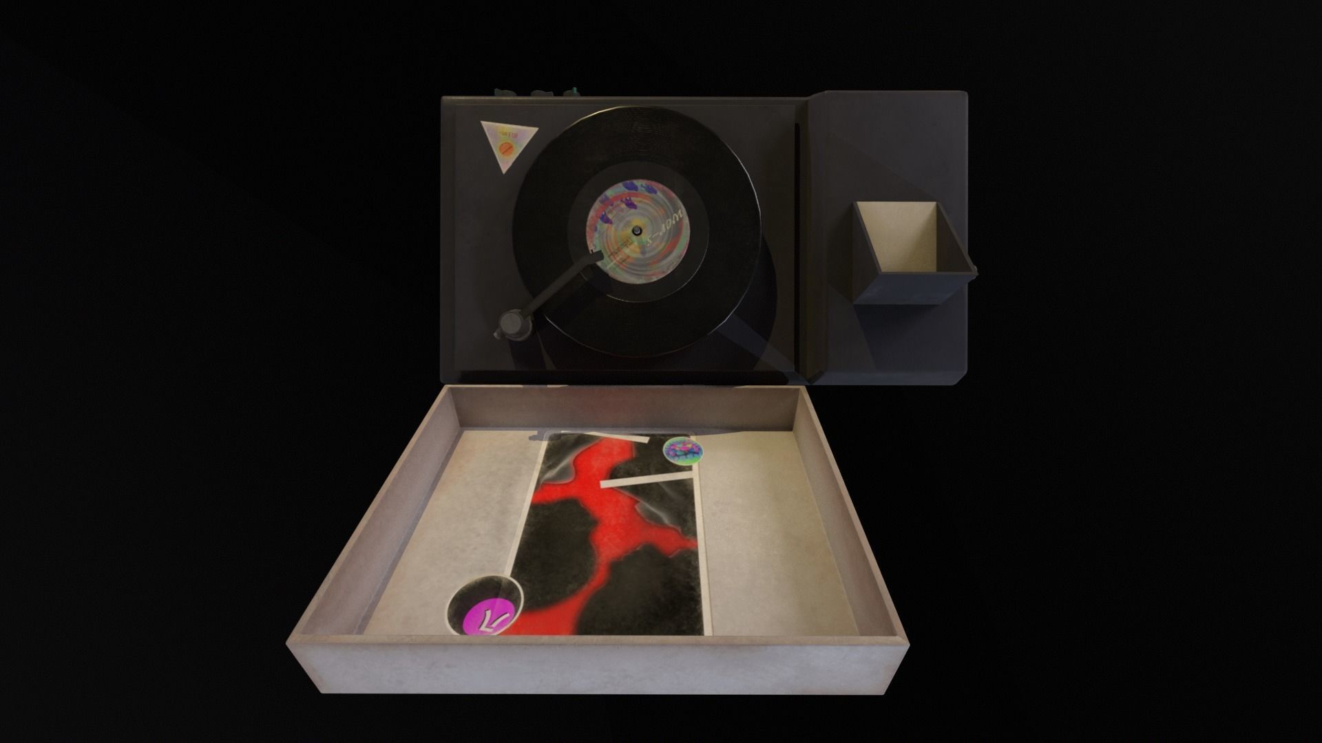 3D model Cyberpunk Record Player VR / AR / low-poly | CGTrader