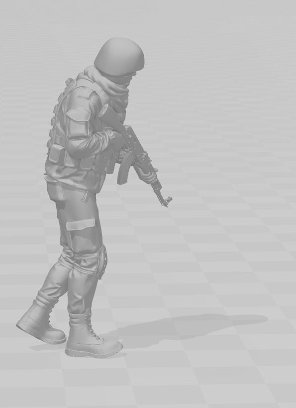 Three Soldiers moving 3D model 3D printable | CGTrader