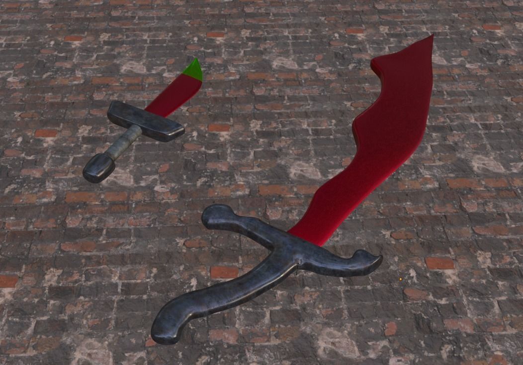 OSRS Dragon Scimitar and DDS 3D model | CGTrader