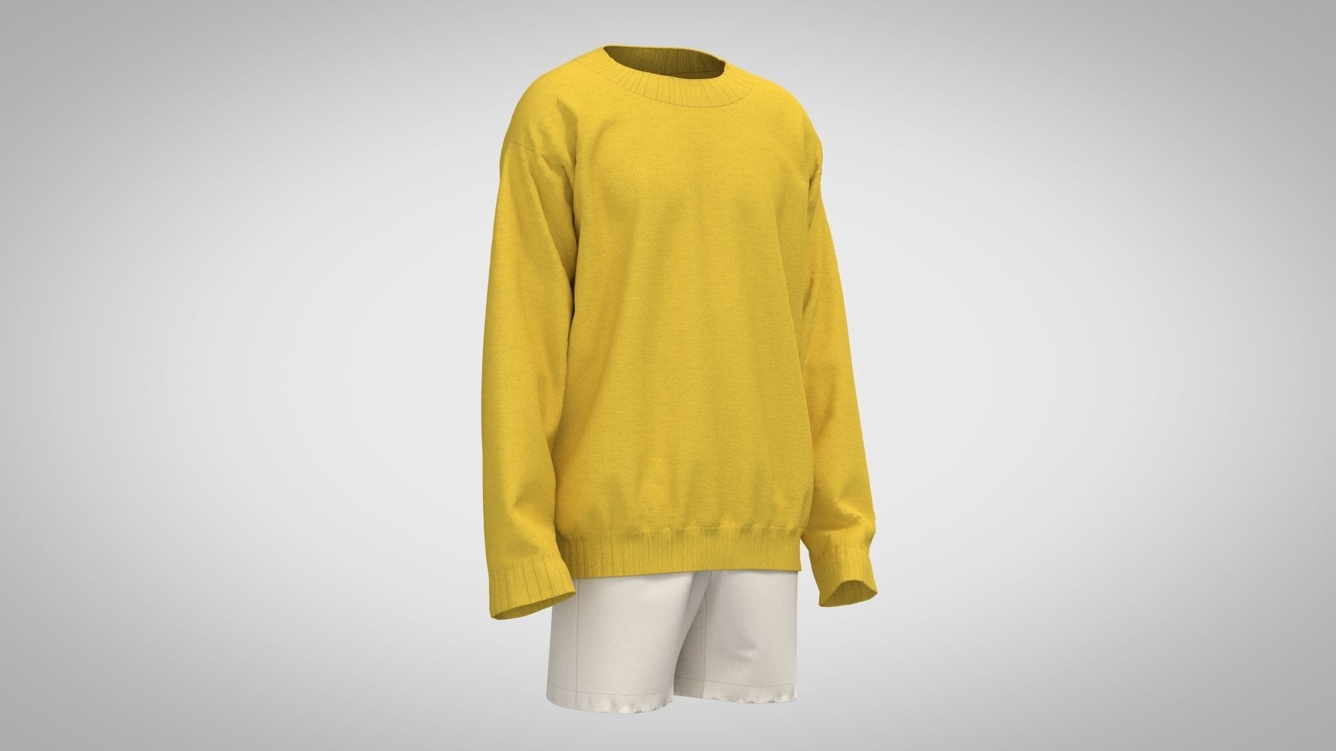 Oversized Sweater 3D model | CGTrader