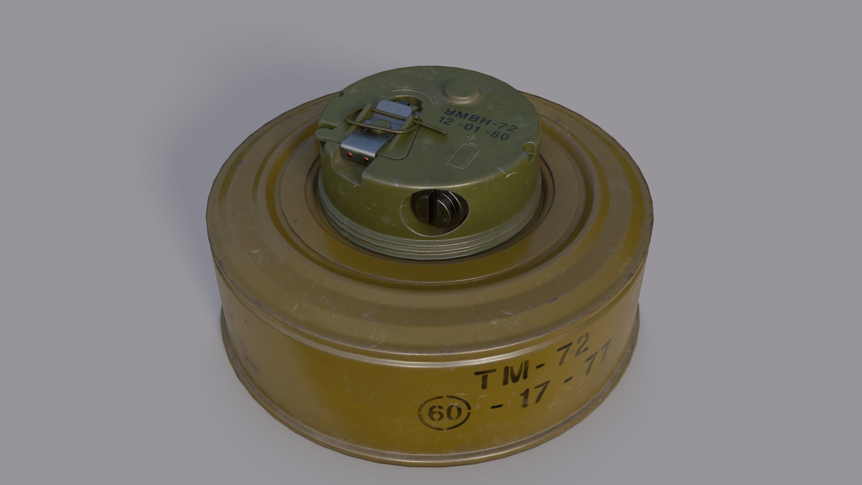3D model TM-72 Soviet Anti-Tank Mine VR / AR / low-poly | CGTrader