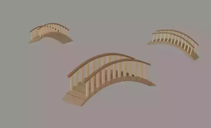 3D model Low Poly Bridge VR / AR / low-poly | CGTrader