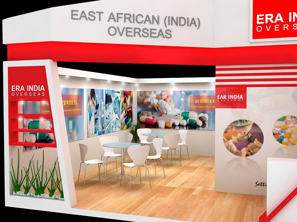 6 mtr x 6 mtr one side open exhibition stand 3D model 3D printable ...