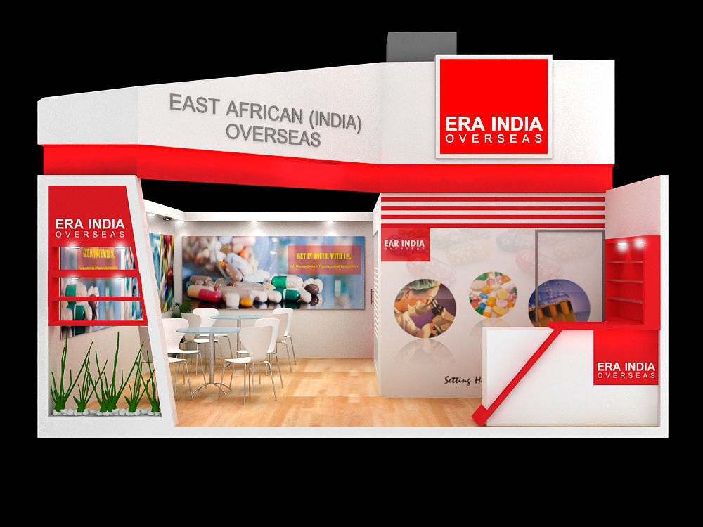 6 mtr x 6 mtr one side open exhibition stand 3D model 3D printable ...