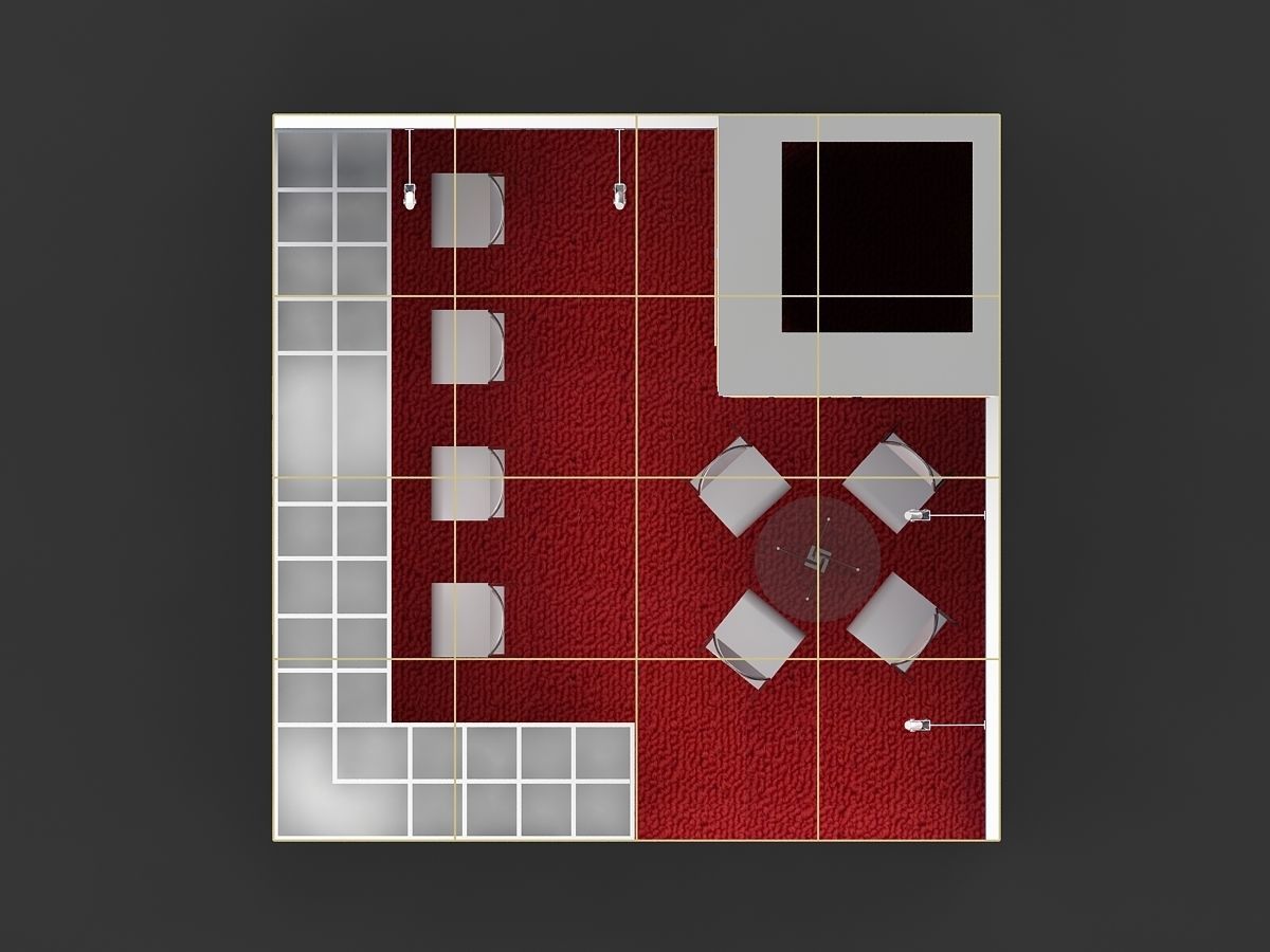 4 mtr x 4 mtr 2 side open exhibition stands 3D model 3D printable ...