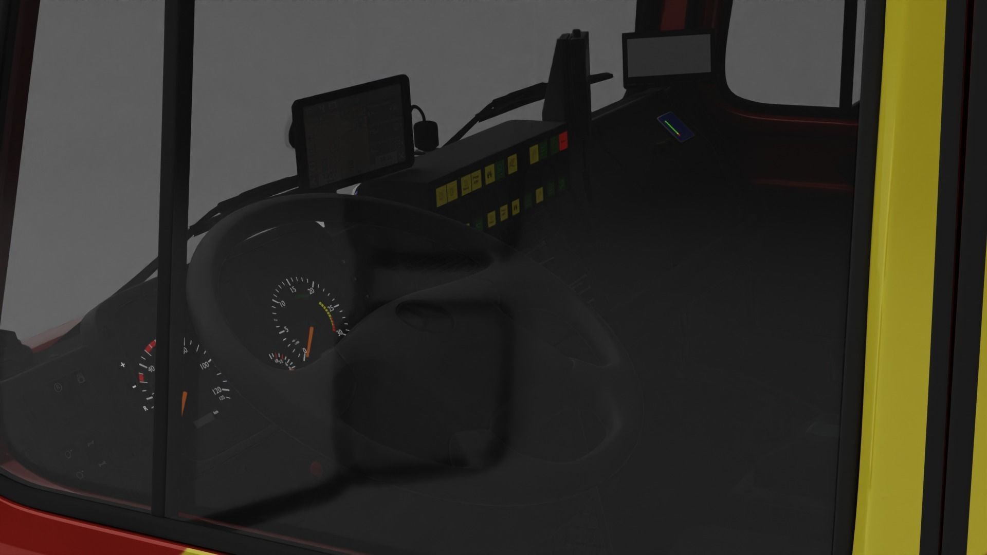 Unimog U5000 Schlingmann TLF3000 HQ Interior 3D model | CGTrader