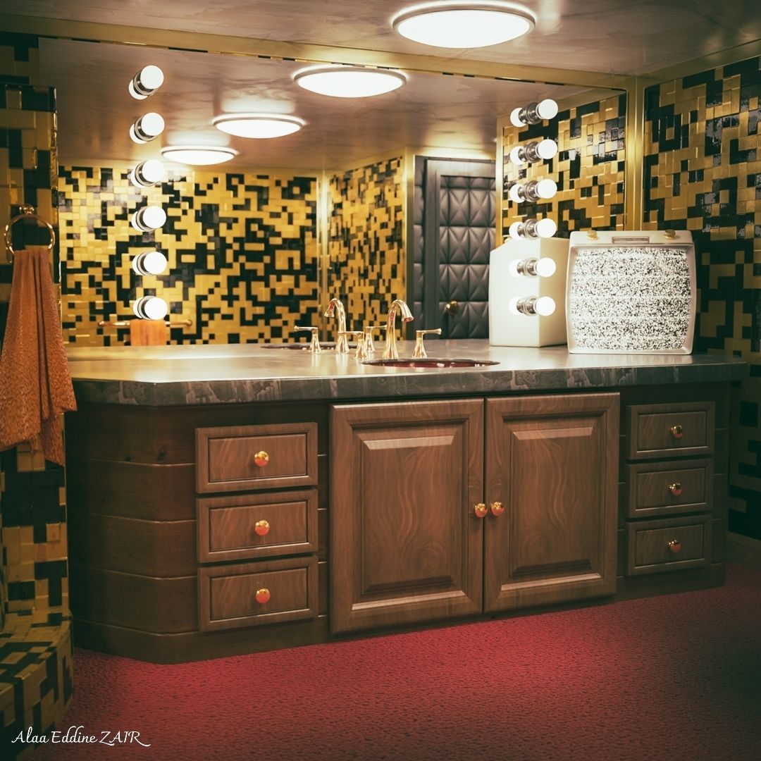 Elvis Presley Funky Bathroom Terrazzo Tiles Textures Texture | CGTrader