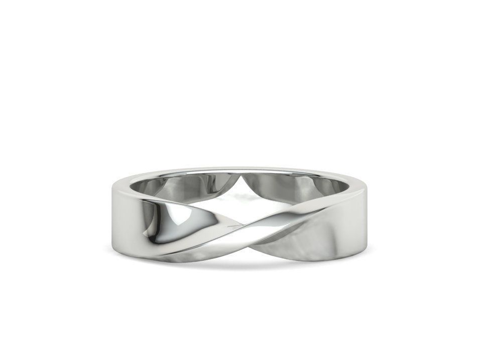 Mobius Wedding Band 5mm wide Infinity Love Ring 4-11US 3D model 3D printable | CGTrader