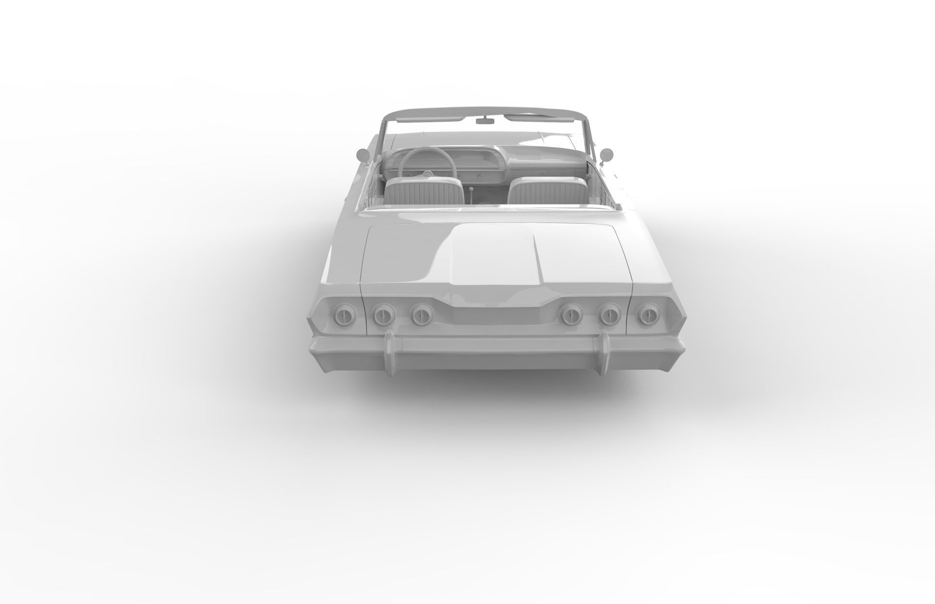 Chevrolet Impala 1963 2 door open top 3D model 3D printable | CGTrader
