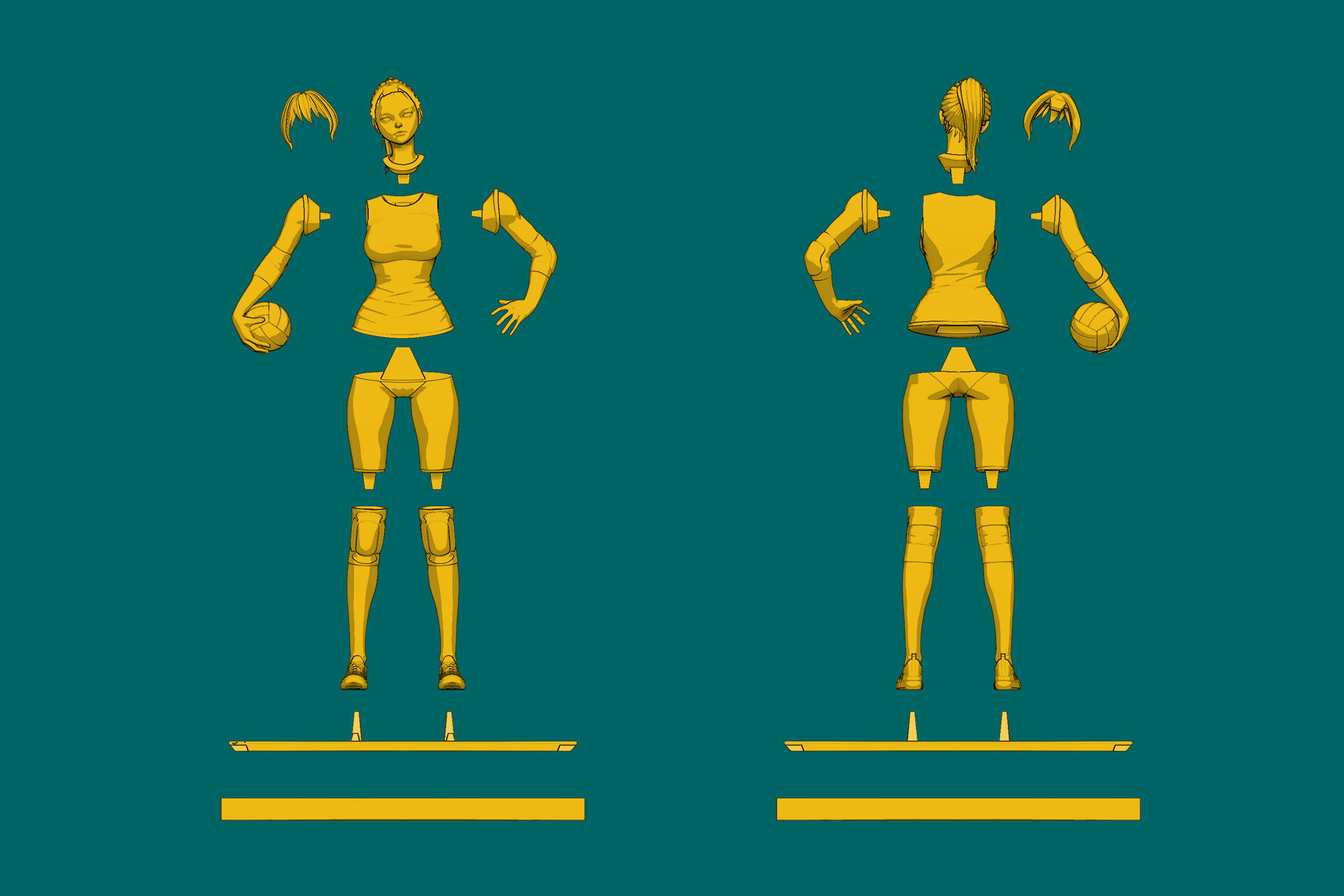 VOLLEYBALL VB-B free 3D model 3D printable | CGTrader