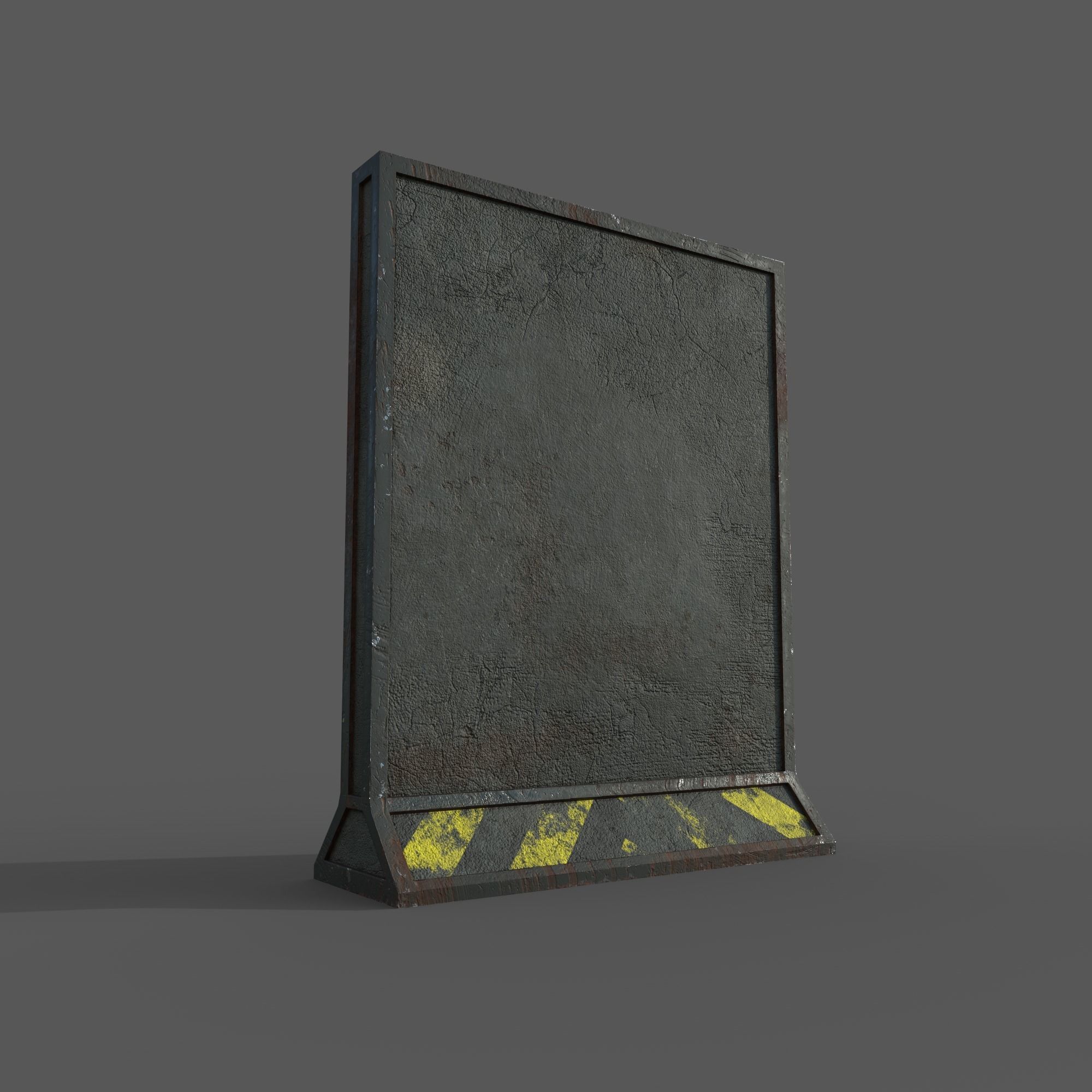 Concrete Wall Barricade Barrier 3D model | CGTrader