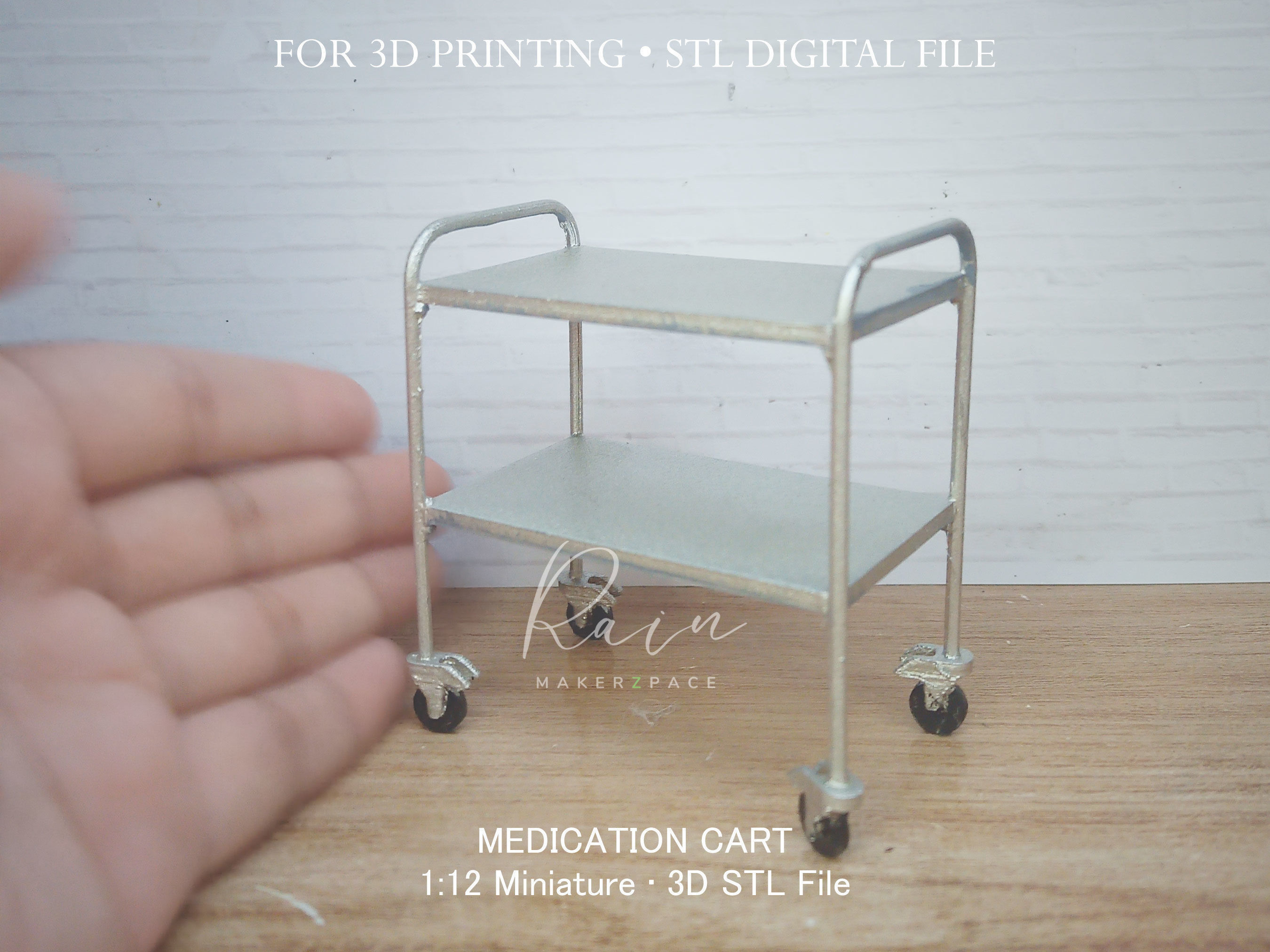 Miniature Hospital Medication Cart Early 1900 Hospital Room 3D model 3D ...