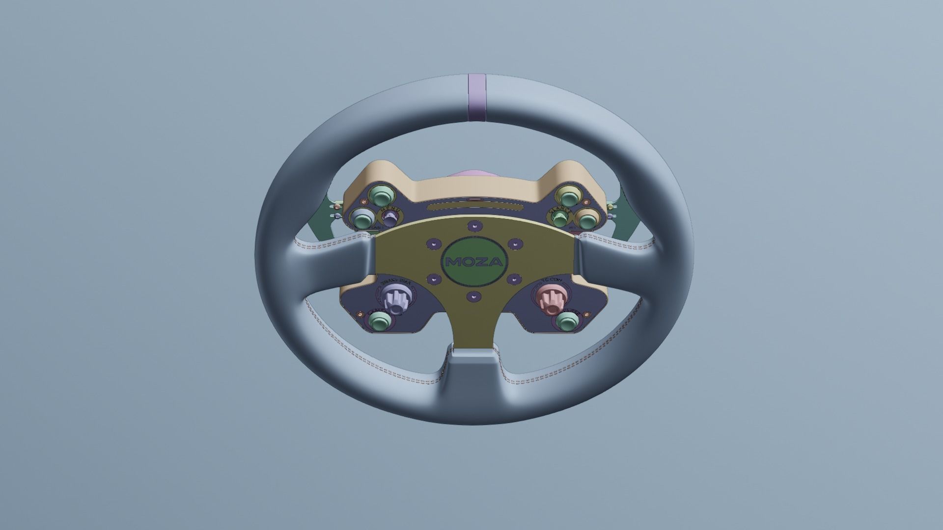 MOZA CS V2 STEERING WHEEL 3D model animated | CGTrader