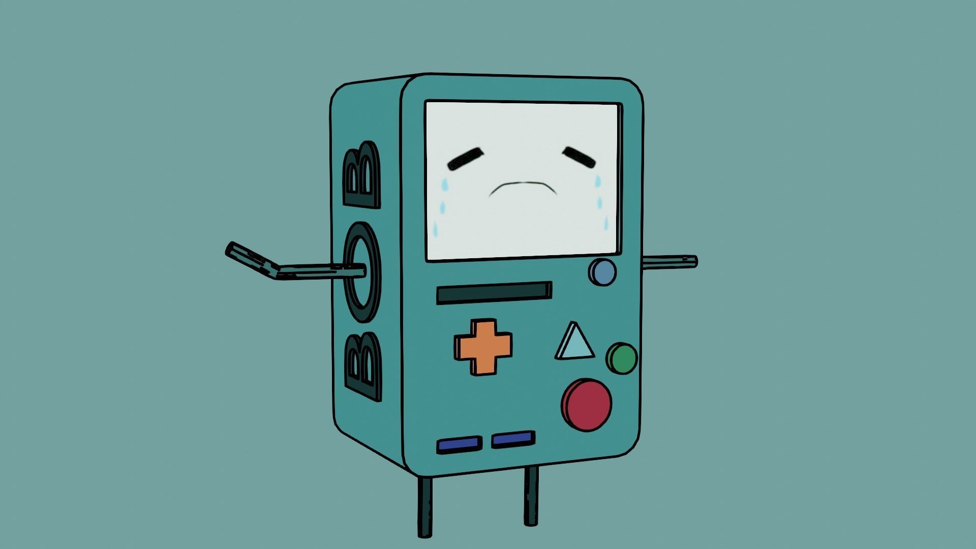 3D model BMO Adventure Time 2D style VR / AR / low-poly | CGTrader
