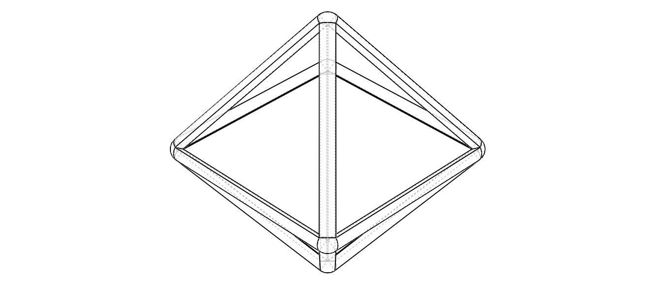 Wireframe Shape Octahedron 3D model 3D printable | CGTrader