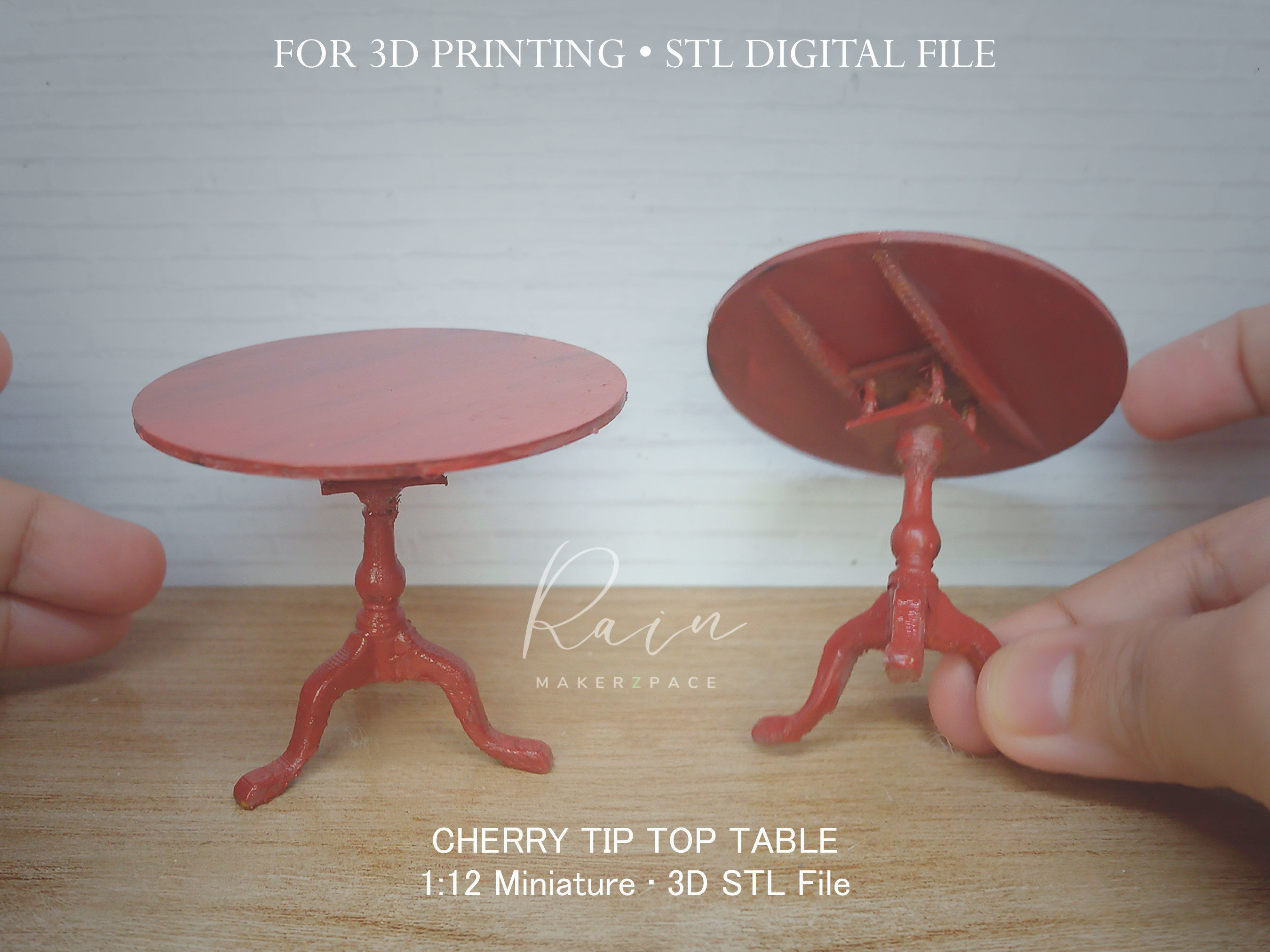 Miniature Cherry Tip Top Table 3D model 3D printable | CGTrader