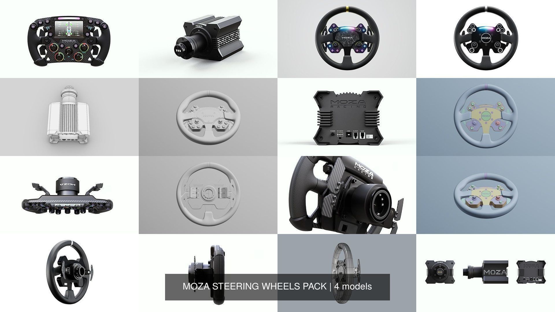 MOZA STEERING WHEELS PACK 3D Model Collection | CGTrader