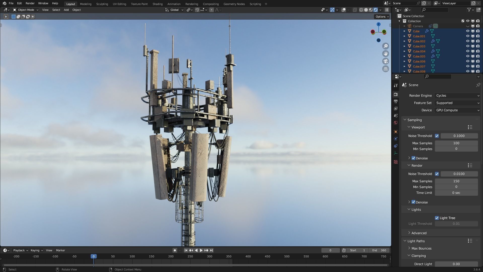 3D model Antenna Tower VR / AR / low-poly | CGTrader