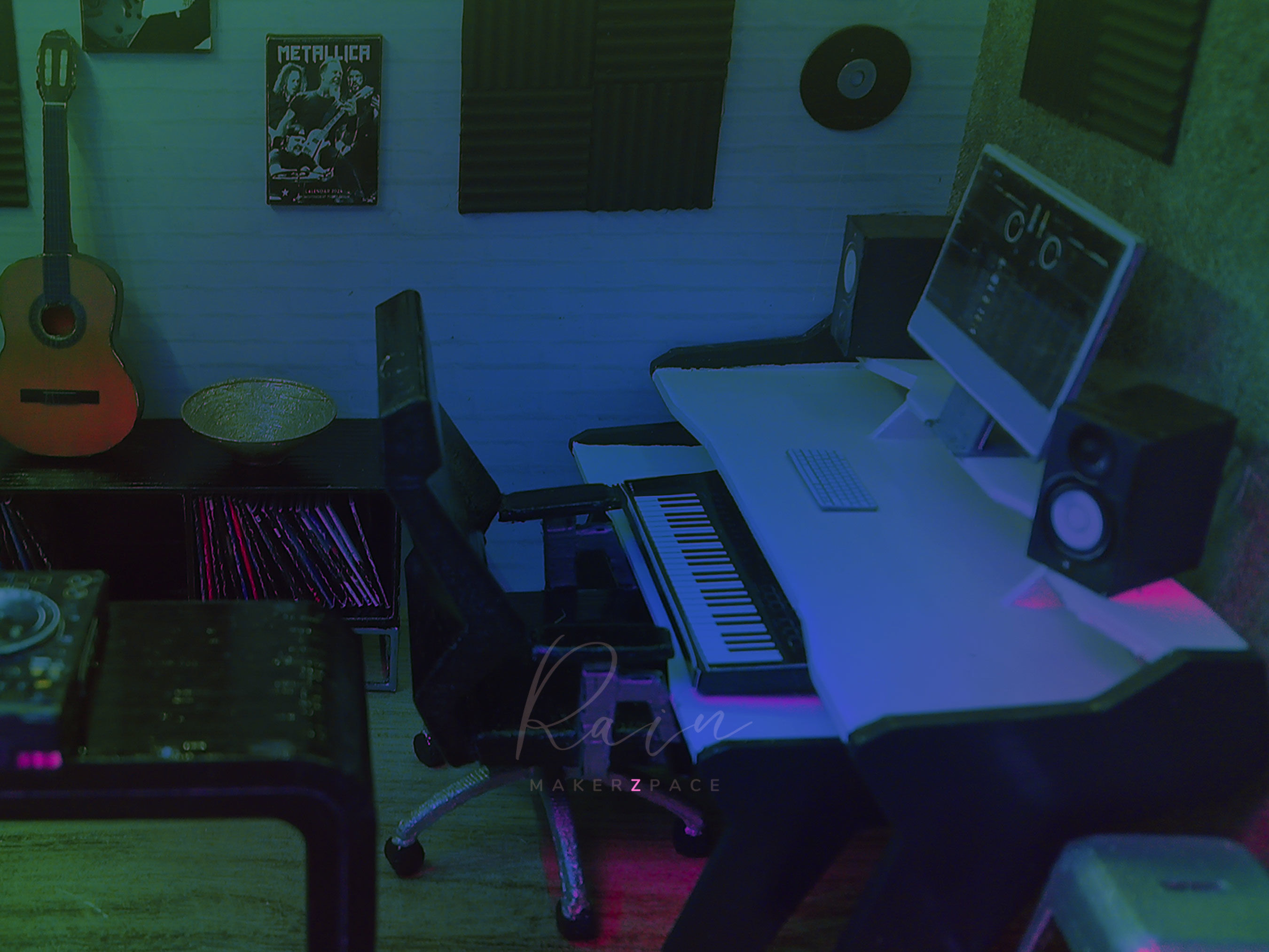 Commander V2 Music Studio Desk 3D model 3D printable | CGTrader