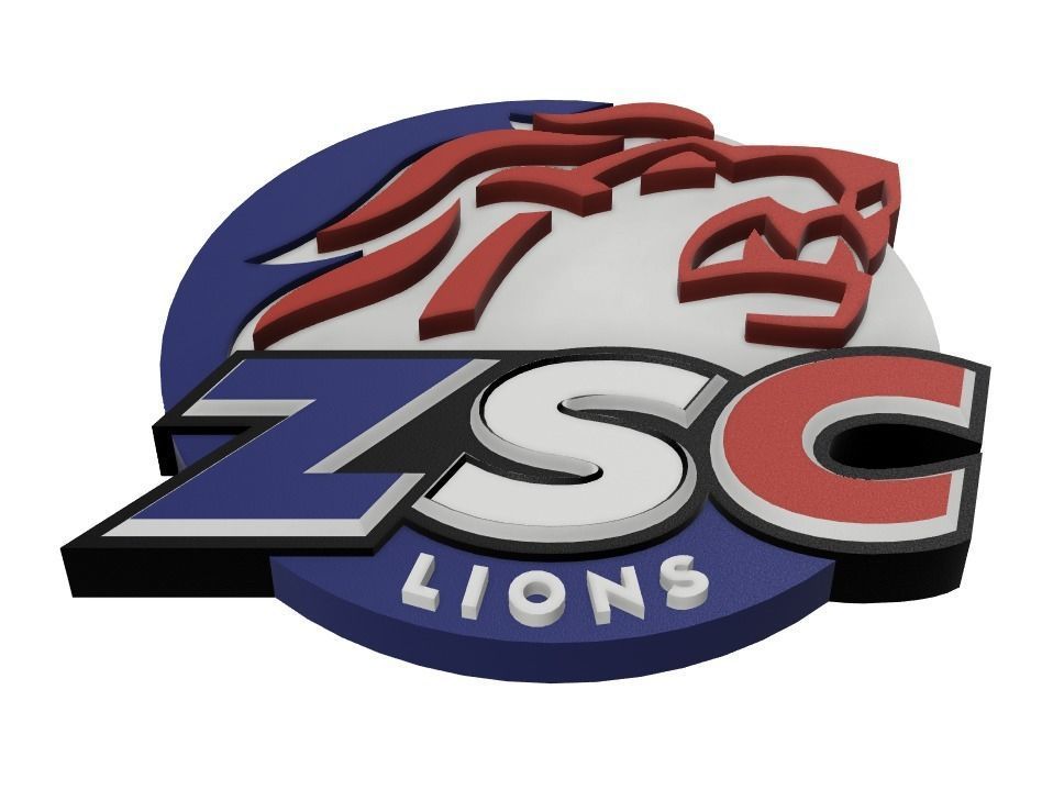 ZSC Lions Wall Sign 3D model 3D printable | CGTrader