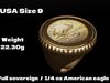 full sovereign American gold eagle coin frame ring mount bezel 3D model ...